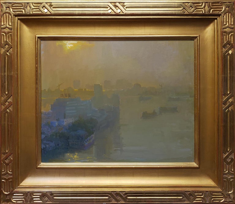 Peter Adams - Commerce along the Pearl River For Sale at 1stDibs