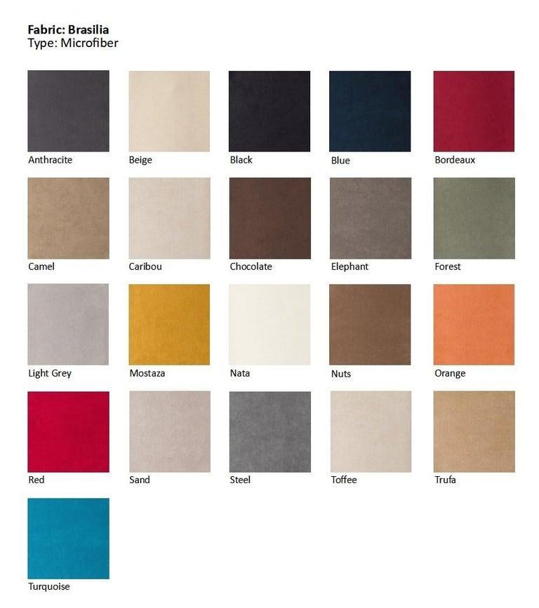 Contemporary bar stool with metalic structure and a customizable fabric ...