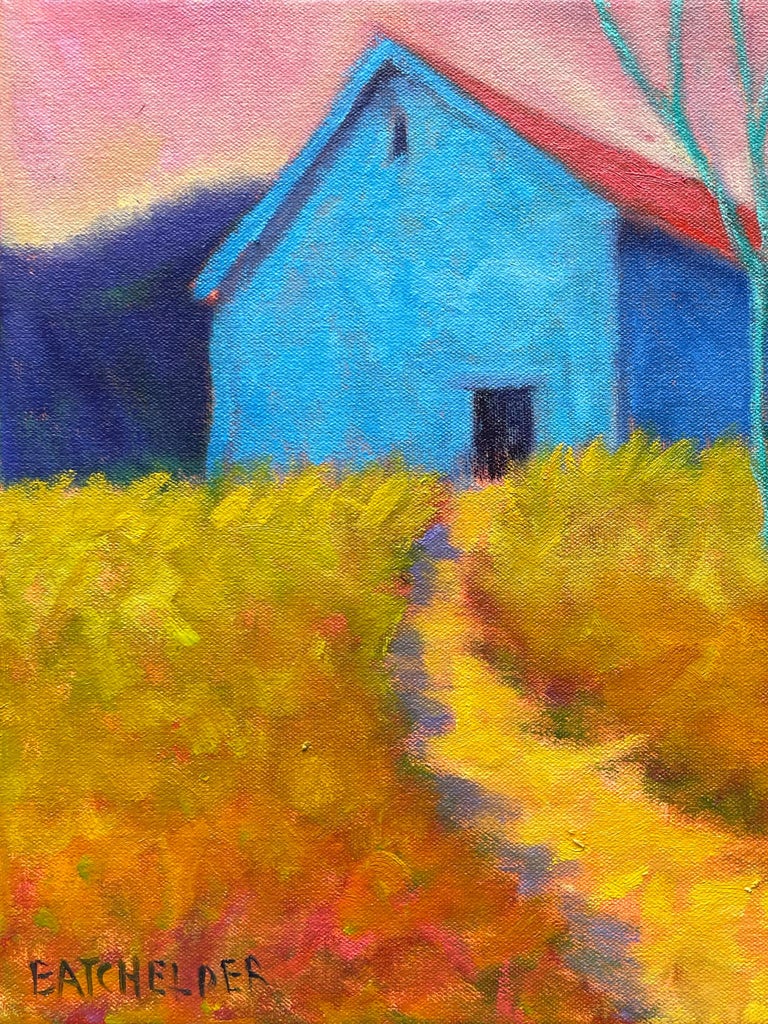 Peter Batchelder - Footpath, Oil on Canvas, Rural Landscape, Colors ...