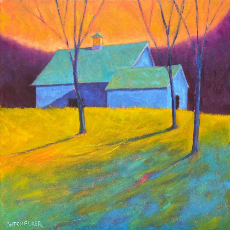 Peter Batchelder - Summer Dusk, Oil /Canvas, Rural Landscape, Colors ...