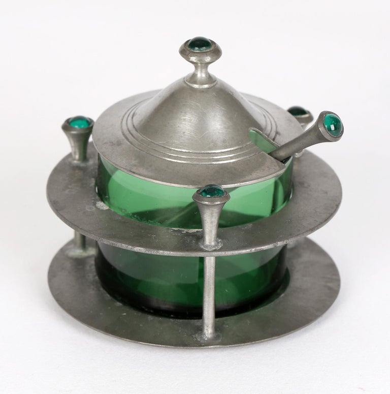 Peter Behrens 'German, 1868-1940' Osiris Art Nouveau Pewter Mustard Pot ...