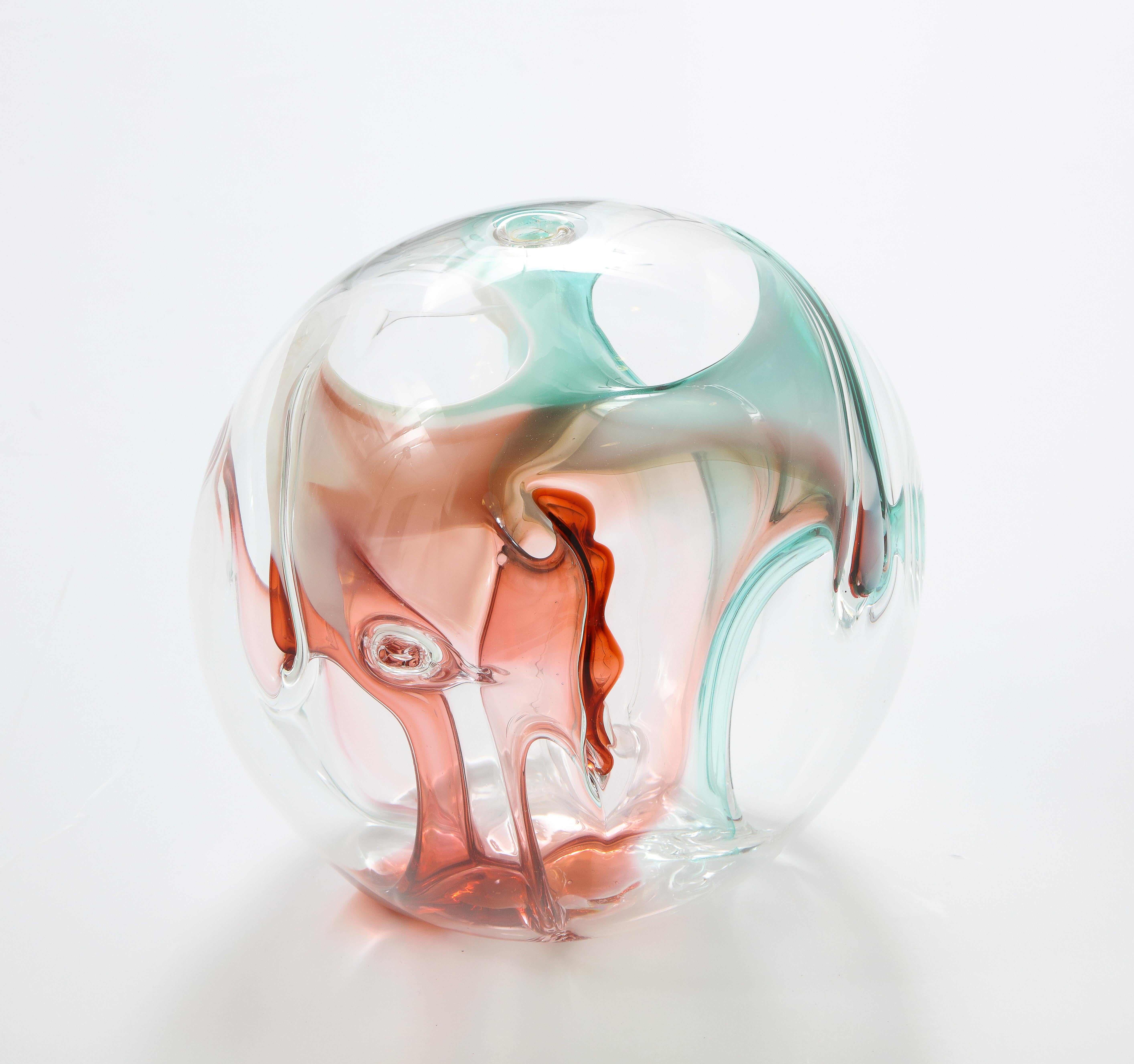 Peter Bramhall Glass Orb Sculpture For Sale at 1stDibs