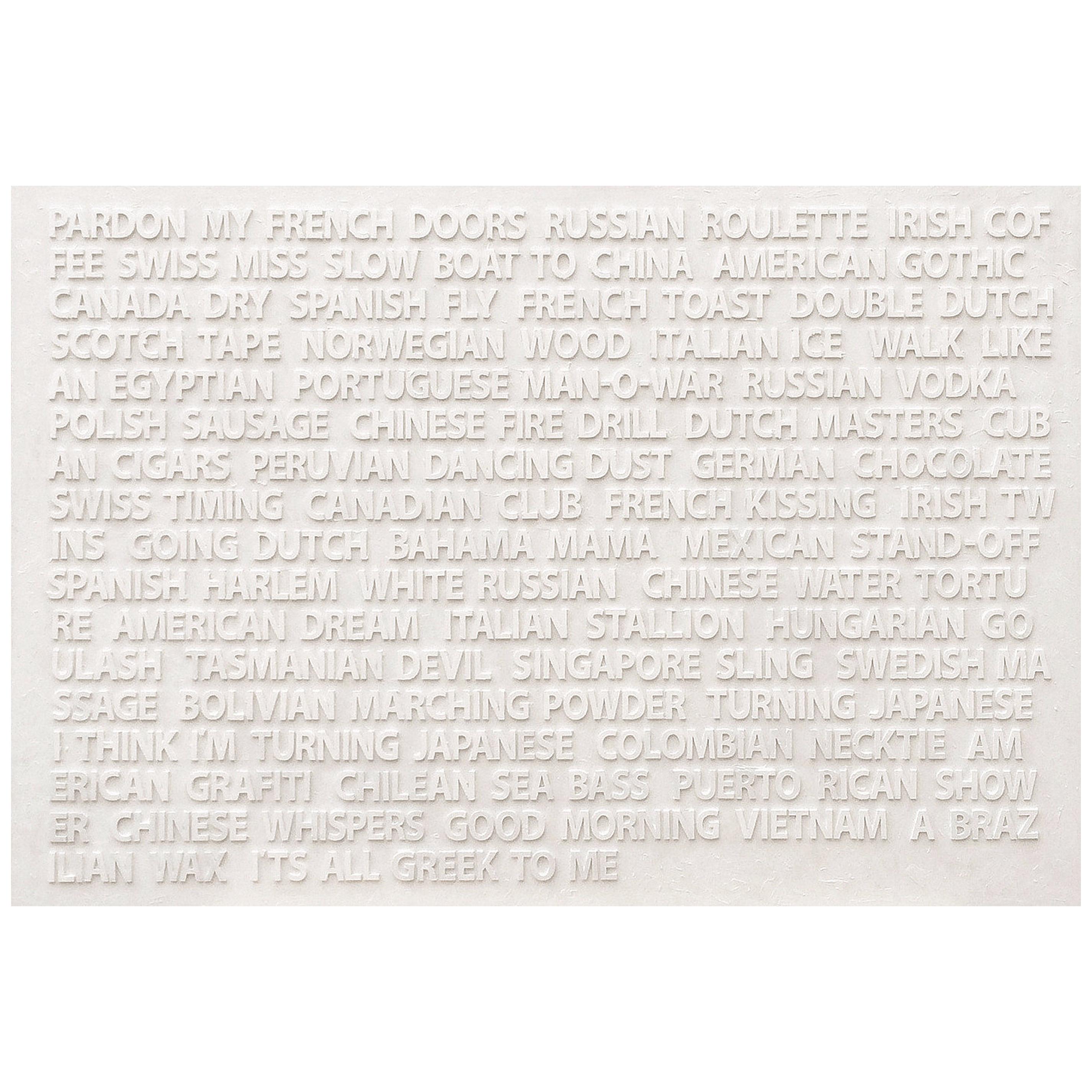 Peter Buchman Pardon My French, Voice-Over Paintings Series, 2021 at ...