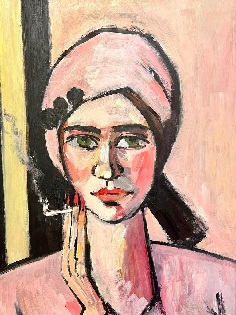 Peter Collins ARCA - Modern British Oil Painting Portrait of Lady in ...