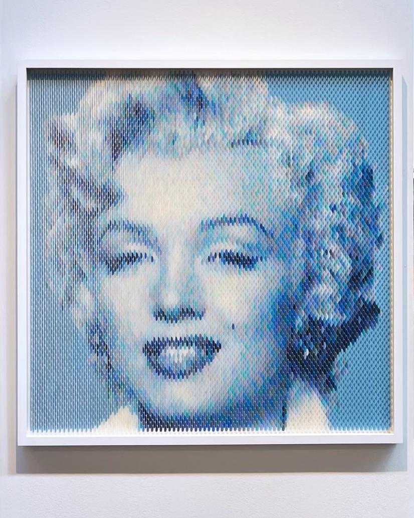 Peter Combe - Contemporary Pop Art Blue Marilyn paint swatches in a ...
