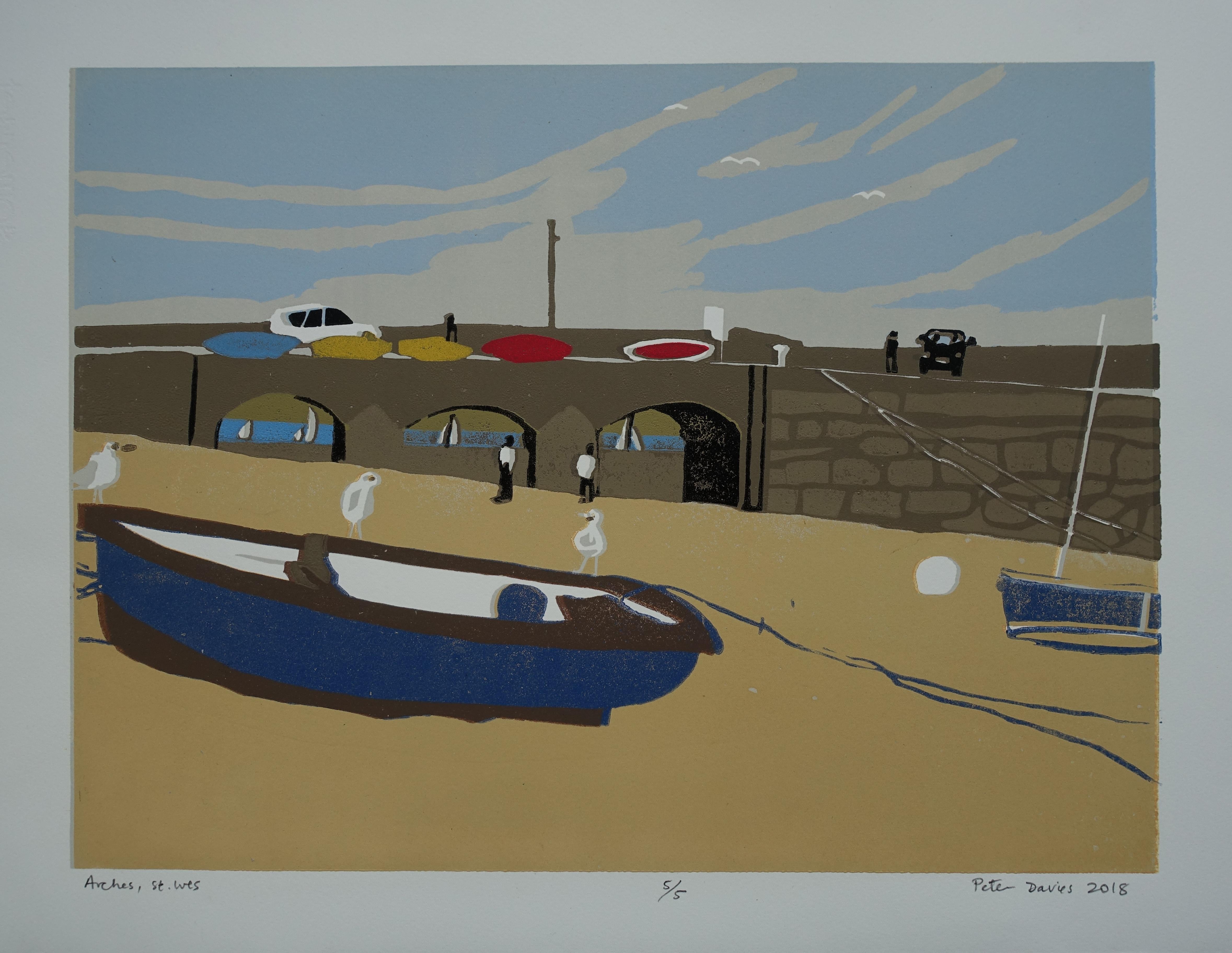 Colin Moore - Colin Moore, Summer Sunrise Limited Edition Linocut Print ...