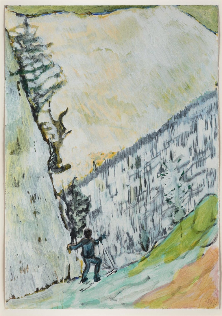 Peter Doig - D1-2 Couloir 2 -- Giclée print, Human Figure, Winter ...