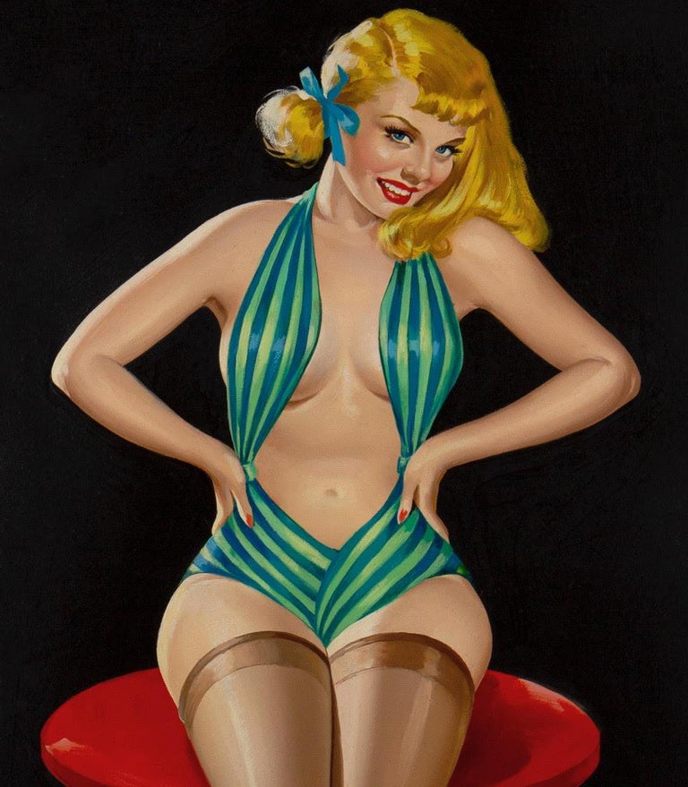 Peter Driben - Beauty Parade Cover Girl - The Bashful Stripper at 1stDibs