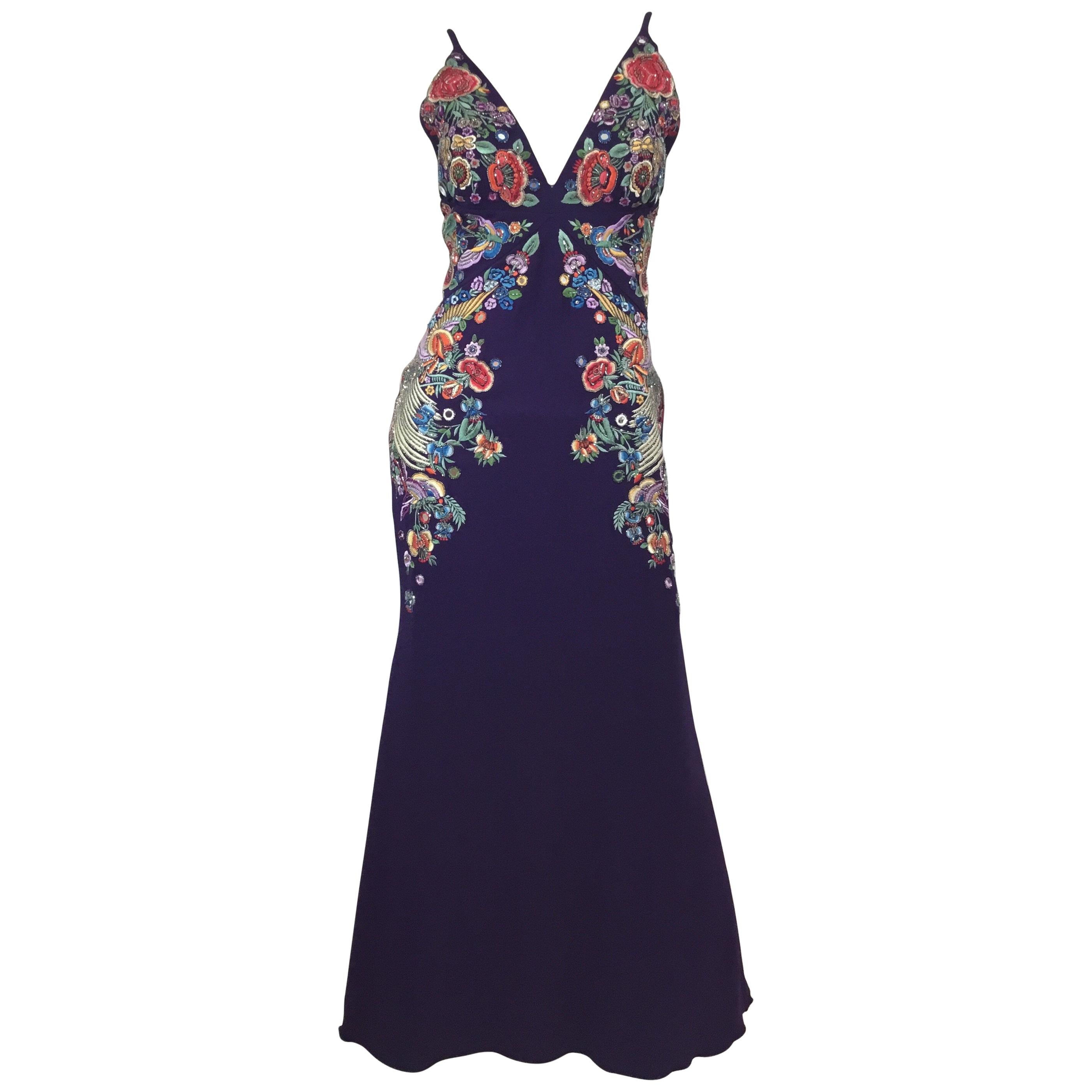 Peter Dundas for Roberto Cavalli Beaded Evening Dress with Minaudiere ...