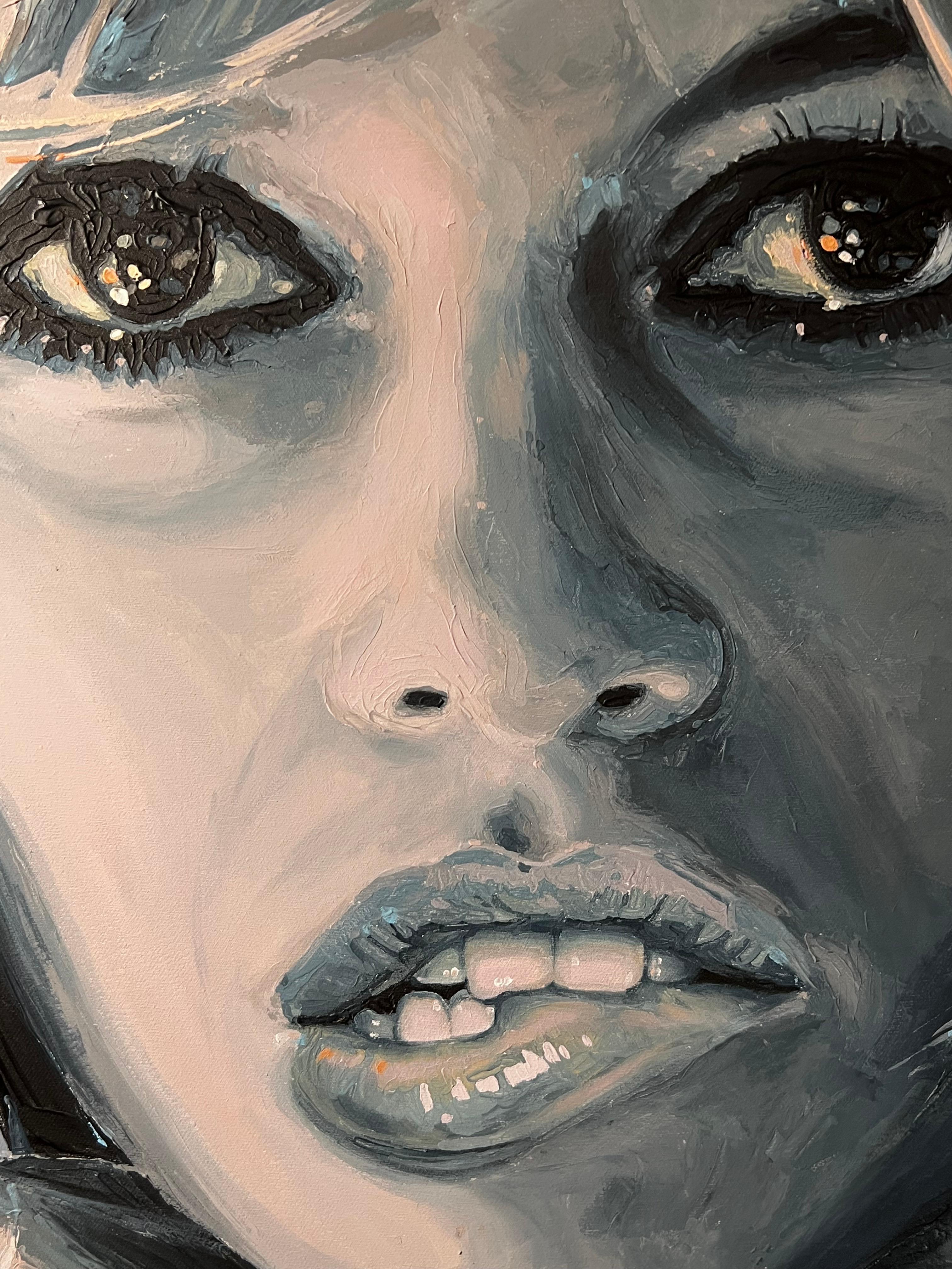 Peter Engels - Bridgette Bardot Biting her Lip - modern acrylic artwork ...