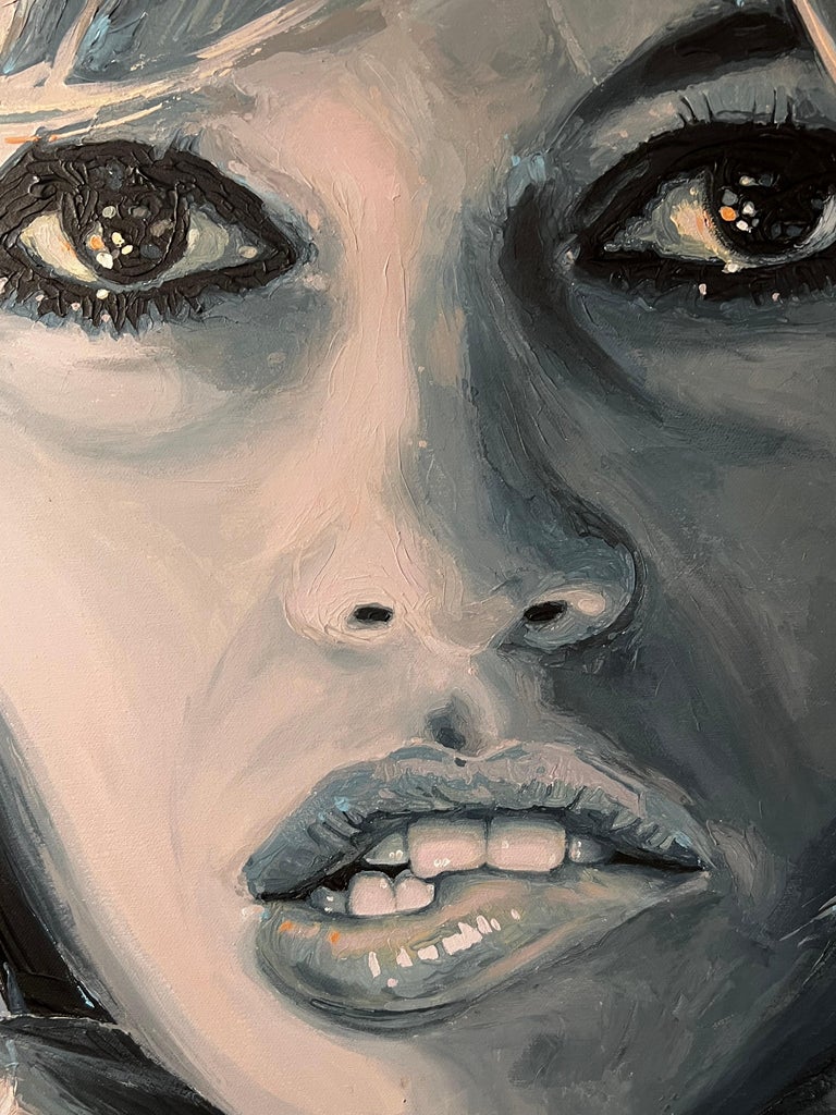 Peter Engels - Bridgette Bardot Biting her Lip - modern acrylic artwork ...