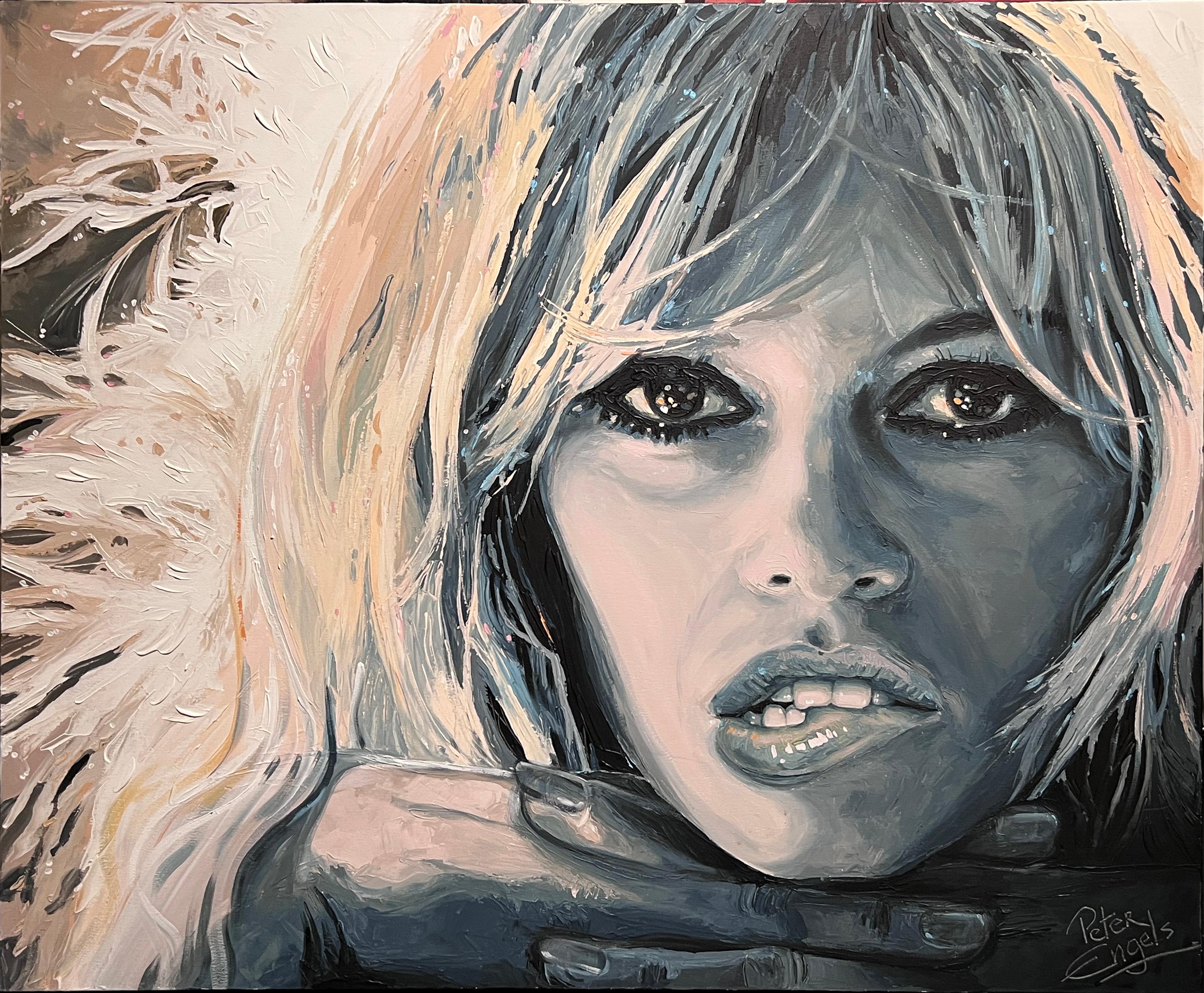Peter Engels - Bridgette Bardot Biting her Lip - modern acrylic artwork ...