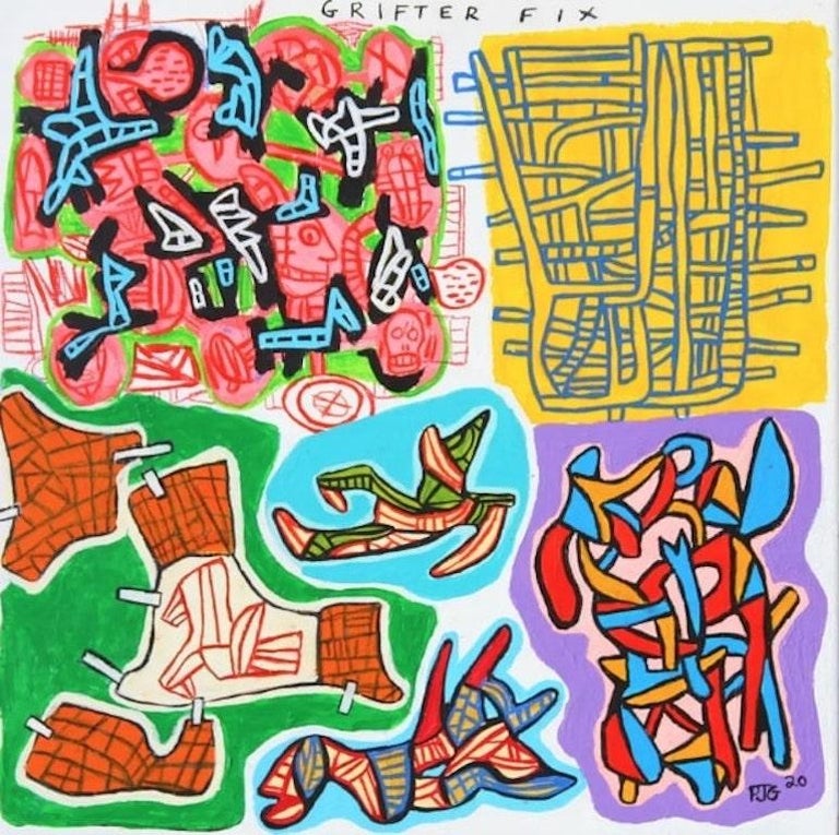 Peter Geise - Modernist Mixed Media Painting, "Grifter Fix" For Sale at ...