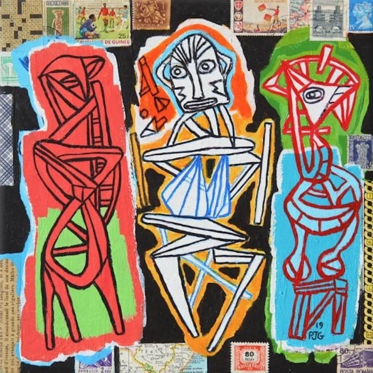 Peter Geise - Modernist Mixed Media Painting, "The Lecture" For Sale at ...