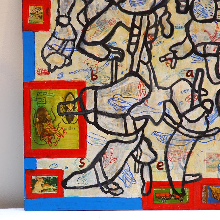 Peter Geise - Modernist Painting, "(Debaser) Warriors" For Sale at 1stDibs