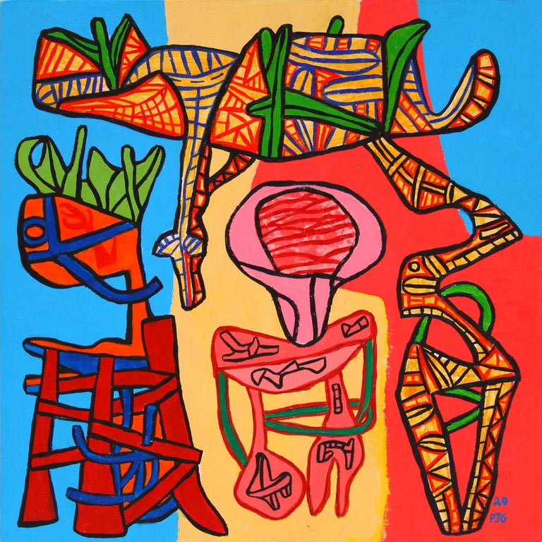 Peter Geise - Modernist Painting, "Invader" For Sale at 1stDibs