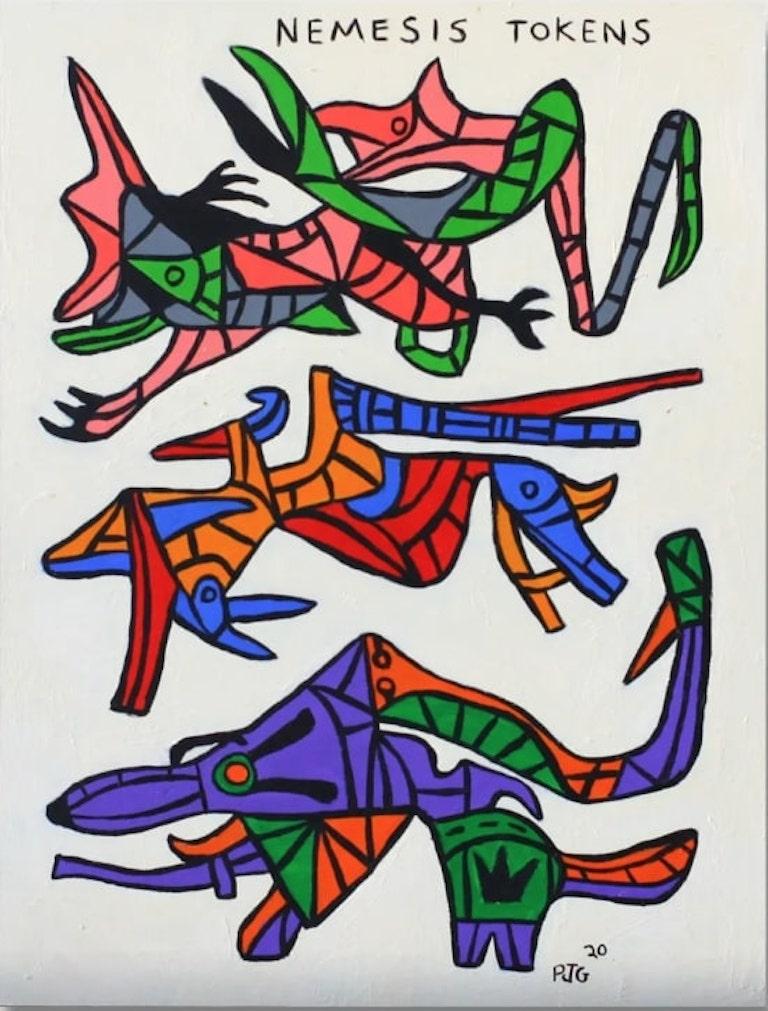 Peter Geise - Modernist Painting, "Nemesis Tokens" For Sale at 1stDibs