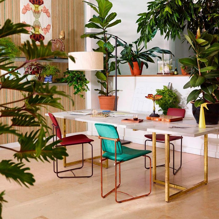 Peter Ghyczy Dining Table Jack ‘T3456’ Steel / Oak Latte For Sale at ...