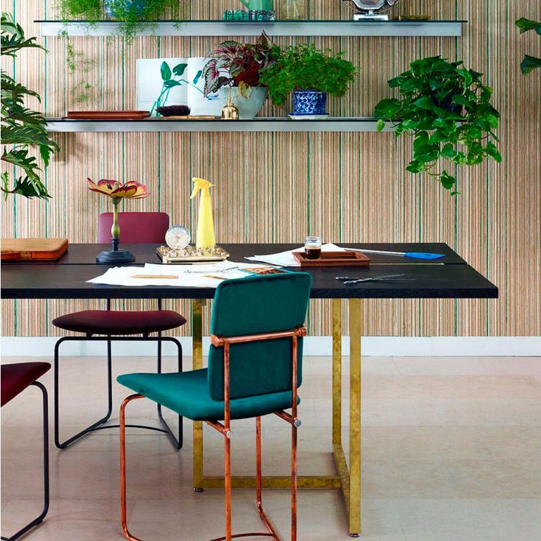 Peter Ghyczy Dining Table Jack ‘T3456’ Steel / Oak Latte For Sale at ...