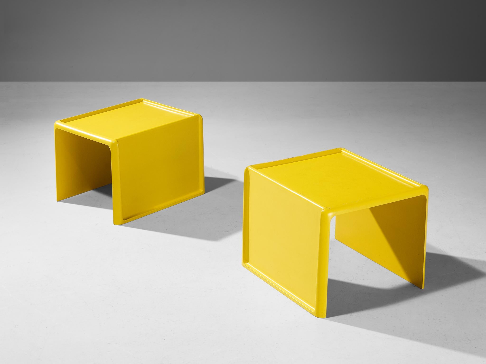 Peter Ghyczy for Horn Collection Pair of Nesting Tables in Yellow ...