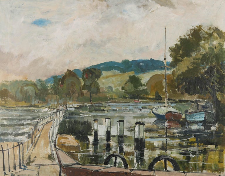 Peter Gilman - Peter Gilman (1928-1984) - 1964 Oil, Hambledon Lock ...
