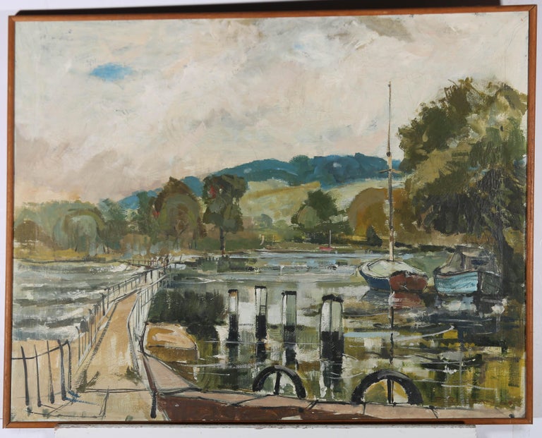Peter Gilman - Peter Gilman (1928-1984) - 1964 Oil, Hambledon Lock ...