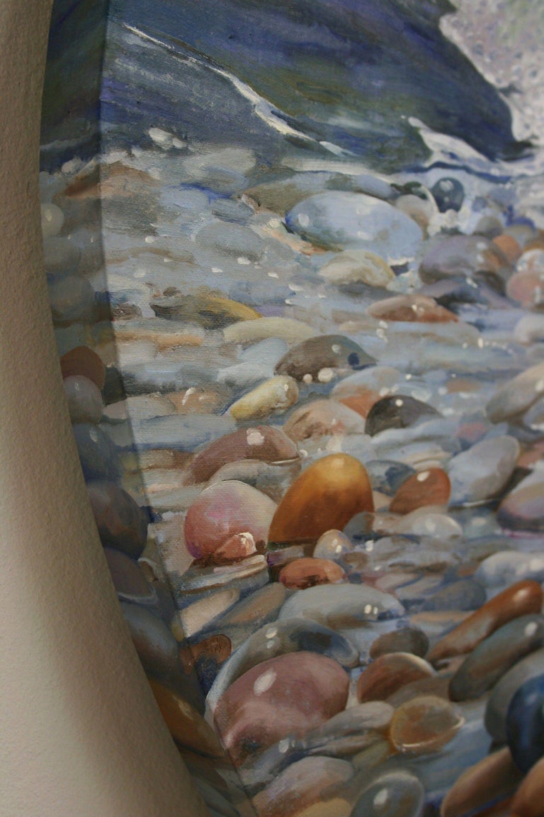 Peter Goodhall - PEBBLE BEACH, Painting, Oil on Canvas For Sale at 1stDibs