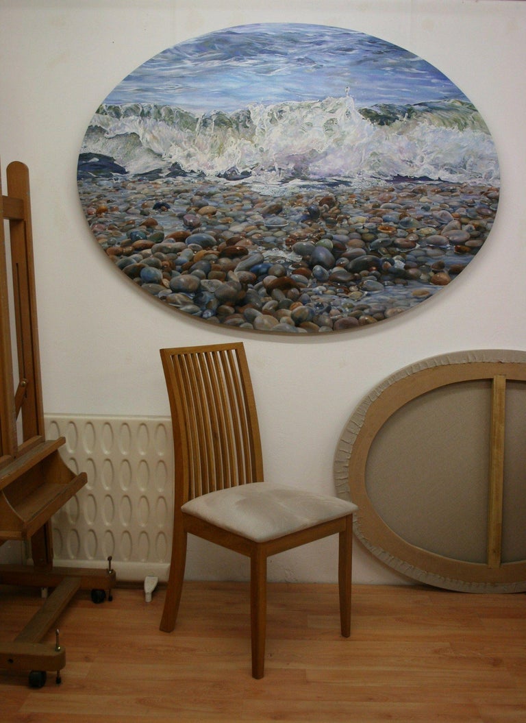 Peter Goodhall - PEBBLE BEACH, Painting, Oil on Canvas For Sale at 1stDibs