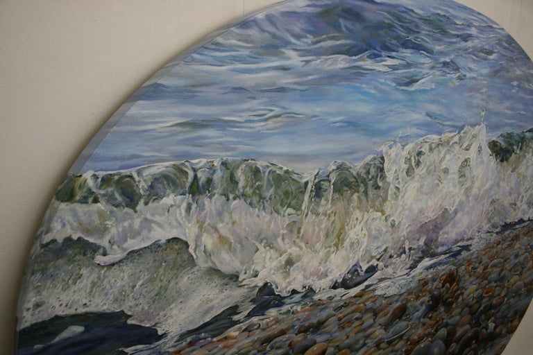 Peter Goodhall - PEBBLE BEACH, Painting, Oil on Canvas For Sale at 1stDibs