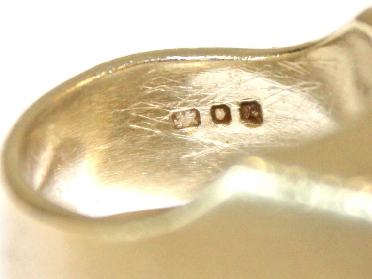 Peter Guy Watson Vintage Modernist Hallmarked Silver Ring, London, 1973 ...