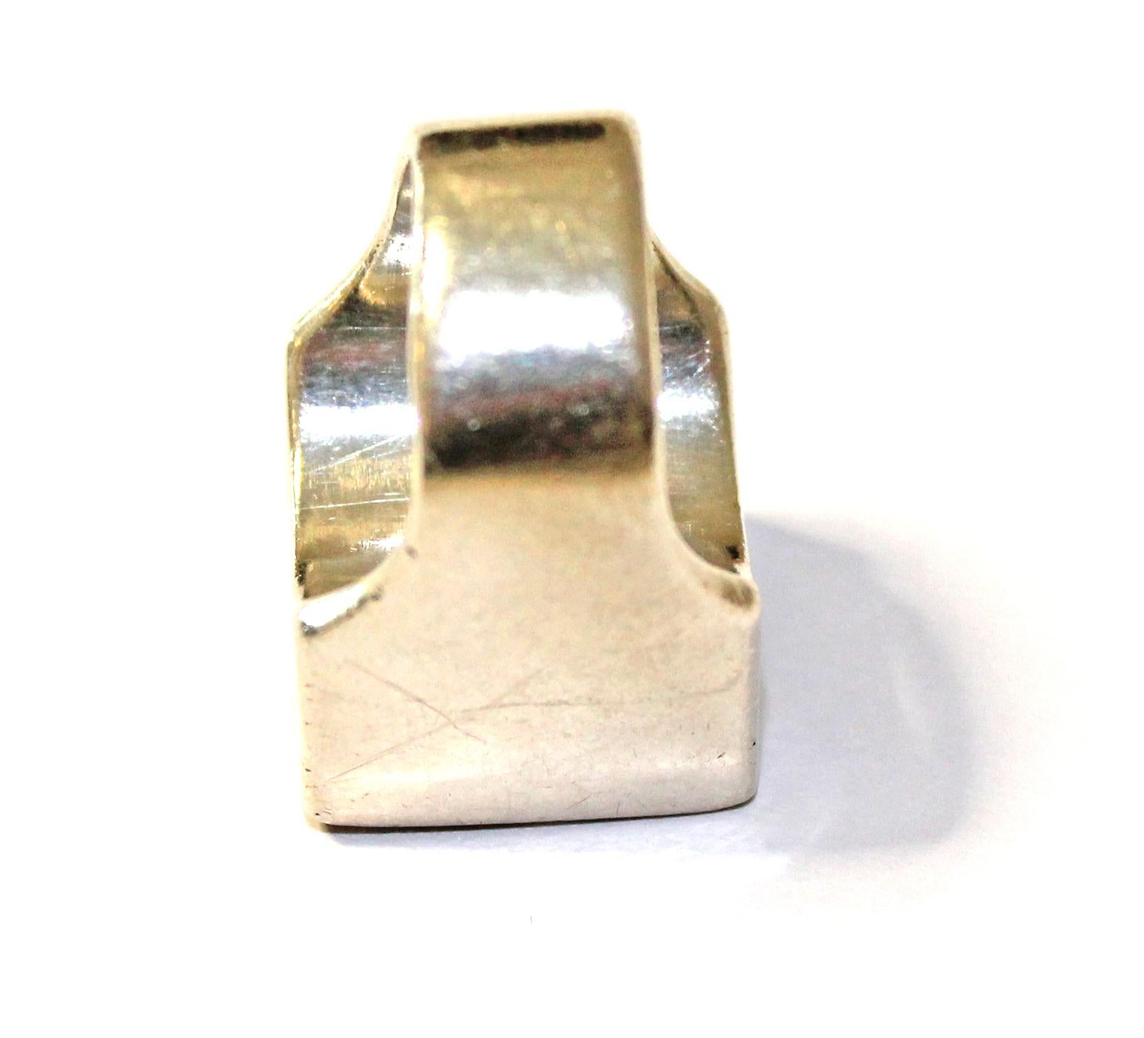 Peter Guy Watson Vintage Modernist Hallmarked Silver Ring, London, 1973 ...