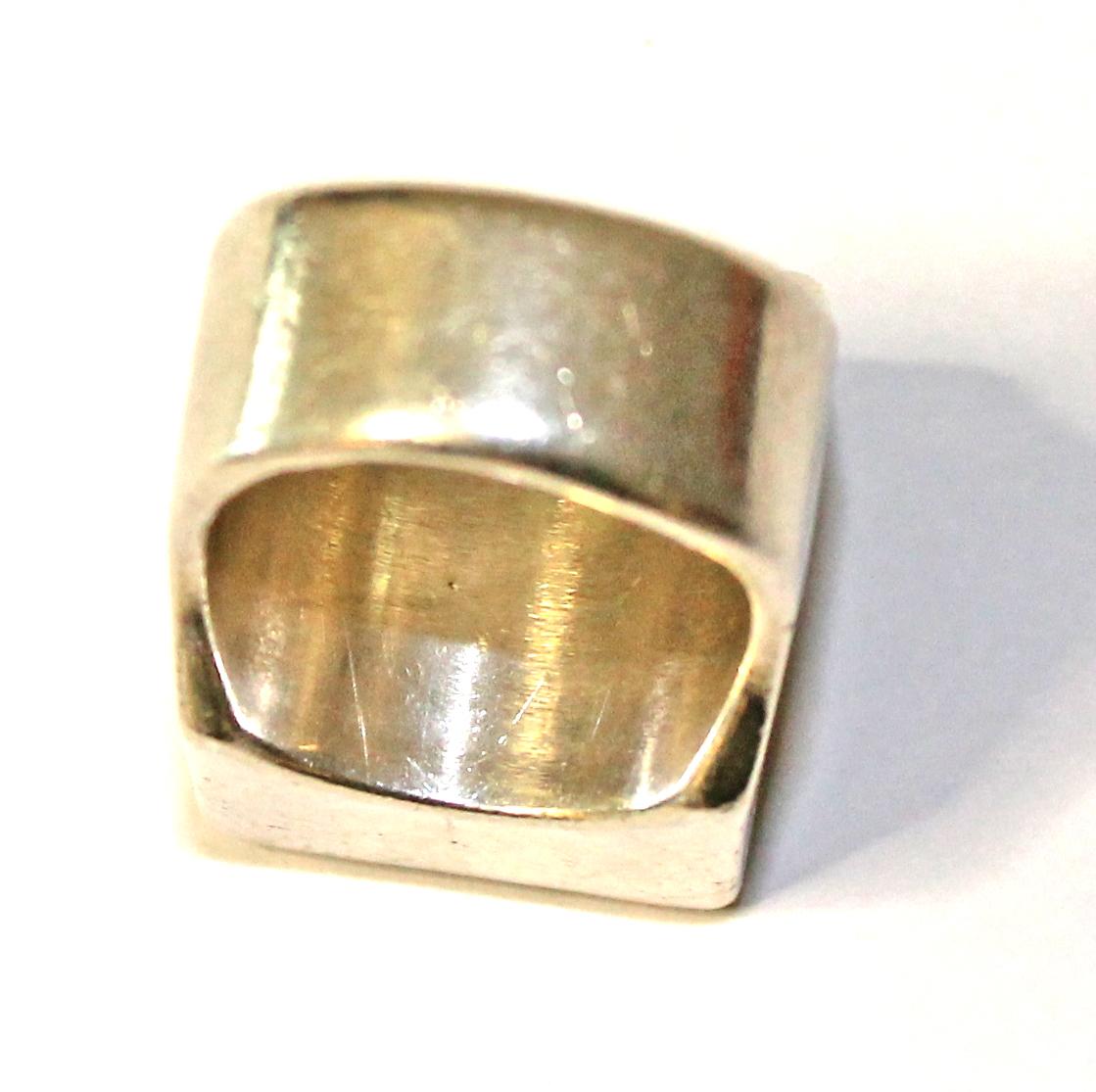 Peter Guy Watson Vintage Modernist Hallmarked Silver Ring, London, 1973 ...