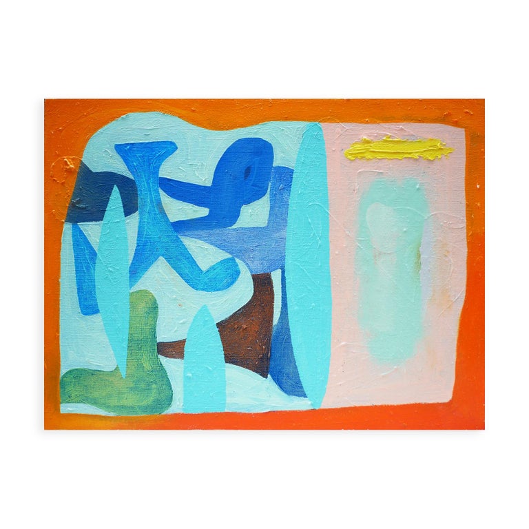 Peter Healy - "Port for a Yellow Halo" Orange, Sky Blue and Pink ...