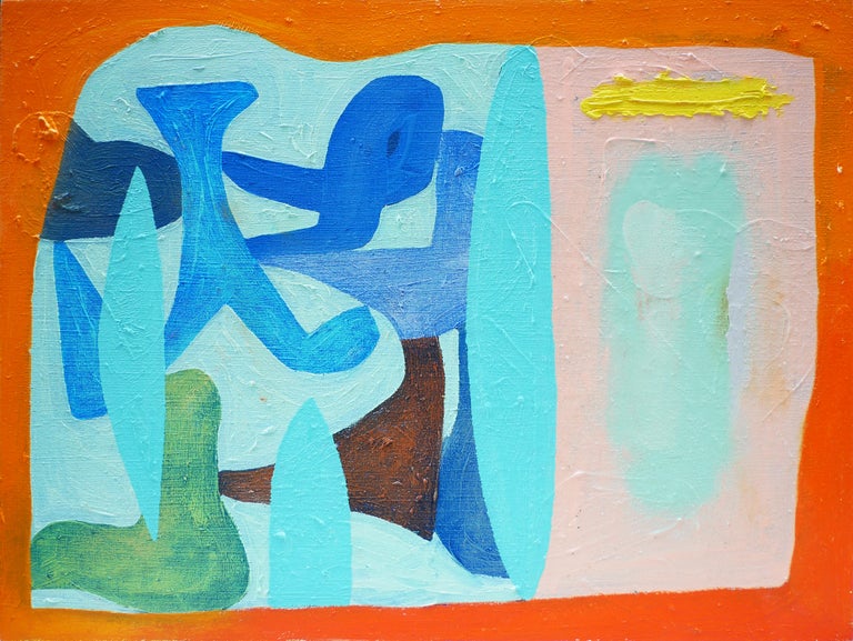 Peter Healy - "Port for a Yellow Halo" Orange, Sky Blue and Pink ...