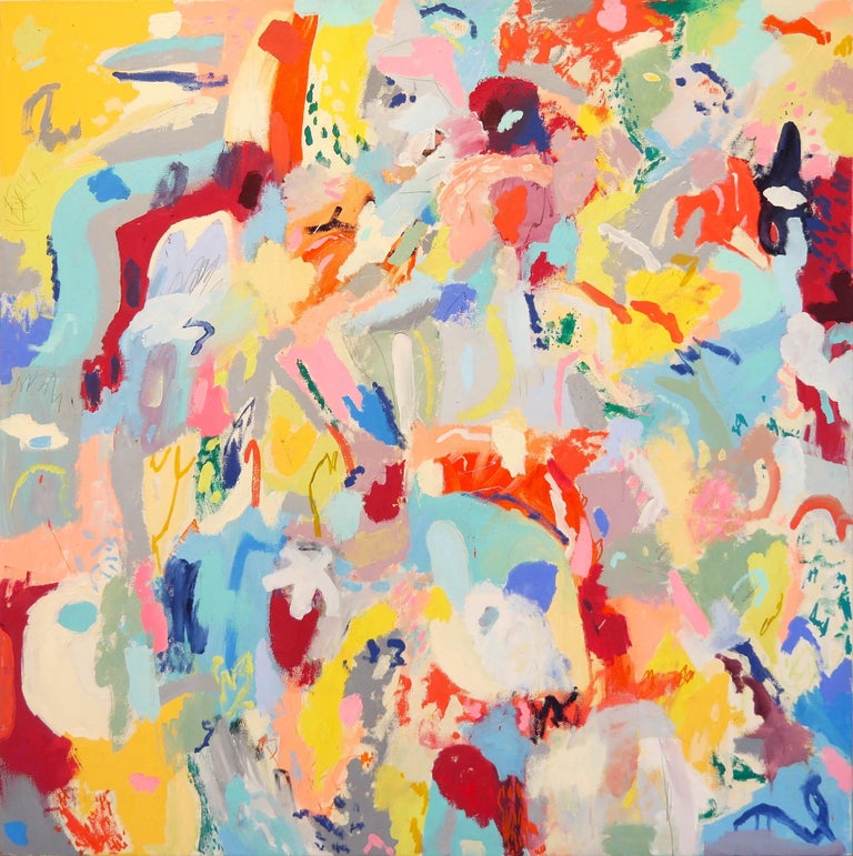 Peter Healy - "Rhythm in Color 1" Colorful Jewel Toned Contemporary ...