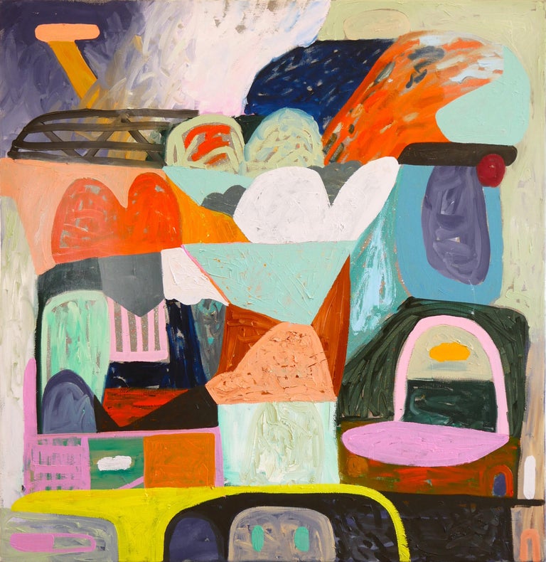 Peter Healy - "Stalked 2" Contemporary Colorful Jewel Toned Abstract ...