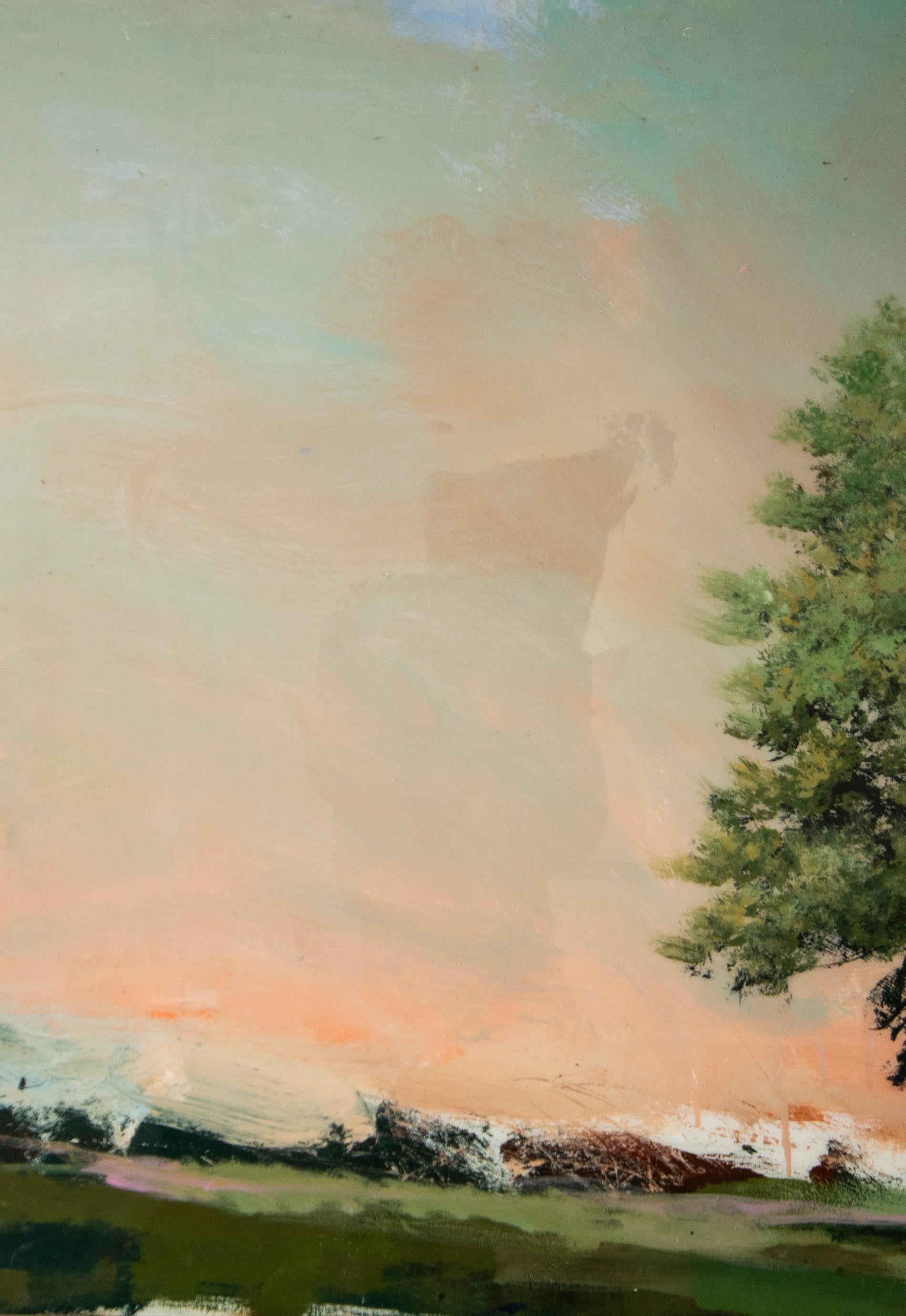 Peter Hoffer - Orchard - large, blue, green, landscape, impressionist ...