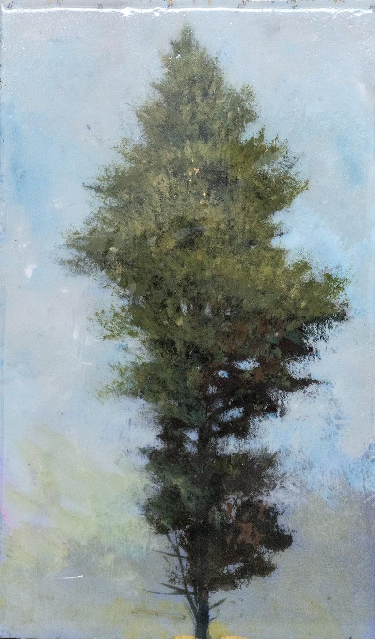 Peter Hoffer - Tree Portrait 20208 - small, green, blue, figurative ...