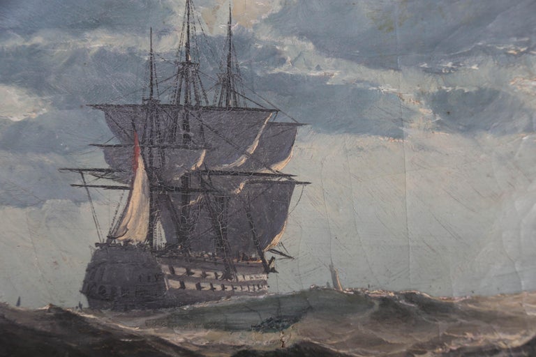 Peter Hoyer - Peter Hoyer - Late 19th Century Oil, English Man o' War ...