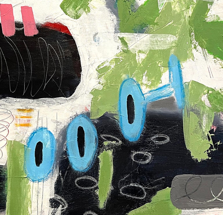 Peter Husband - Level Up, abstract in acrylic paint, oil pastel and ...