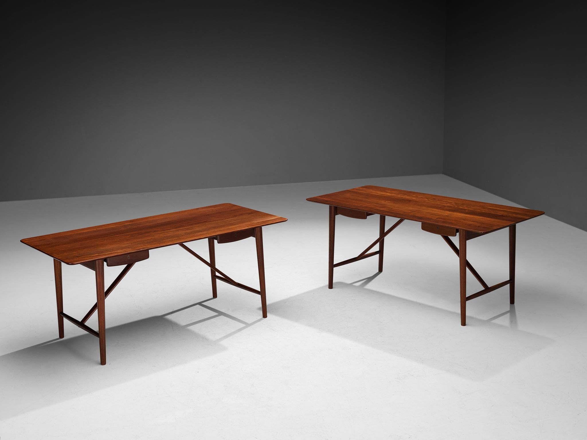 Peter Hvidt and Orla Mølgaard Nielsen Desks in Solid Teak For Sale at ...