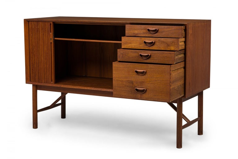 Peter Hvidt for Søborg Møbler Danish Midcentury Teak Cabinet with Small ...