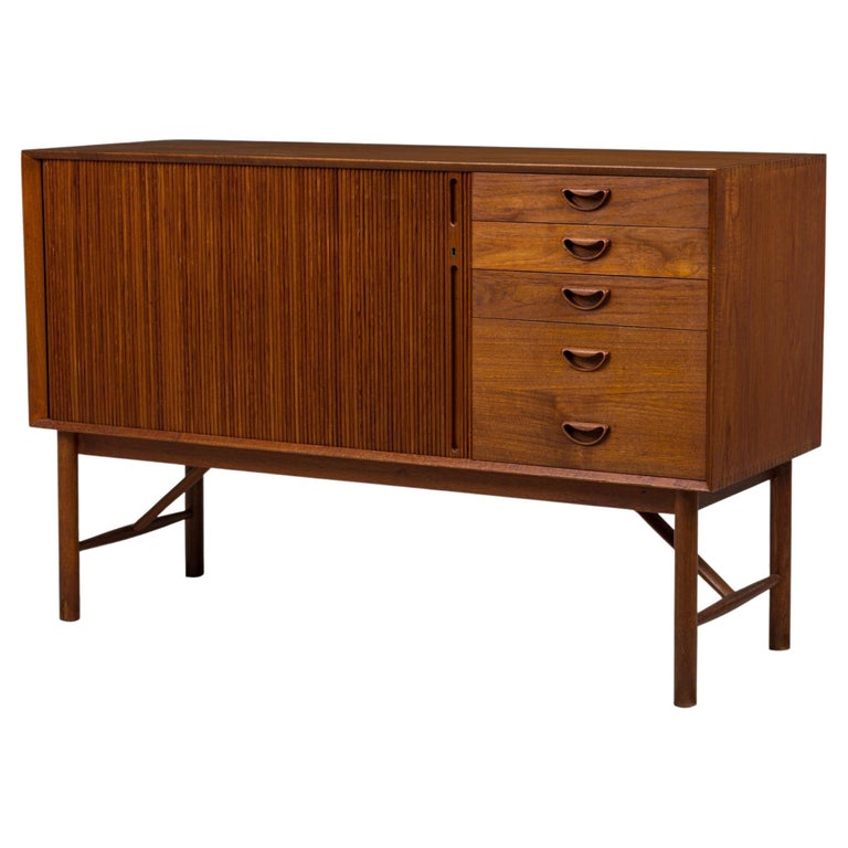 Peter Hvidt for Søborg Møbler Danish Midcentury Teak Cabinet with Small ...