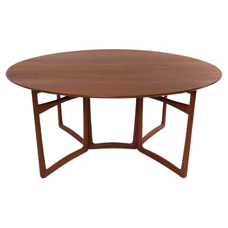 Peter Hvidt Mid-Century Drop-Leaf Dining Table For Sale at 1stDibs