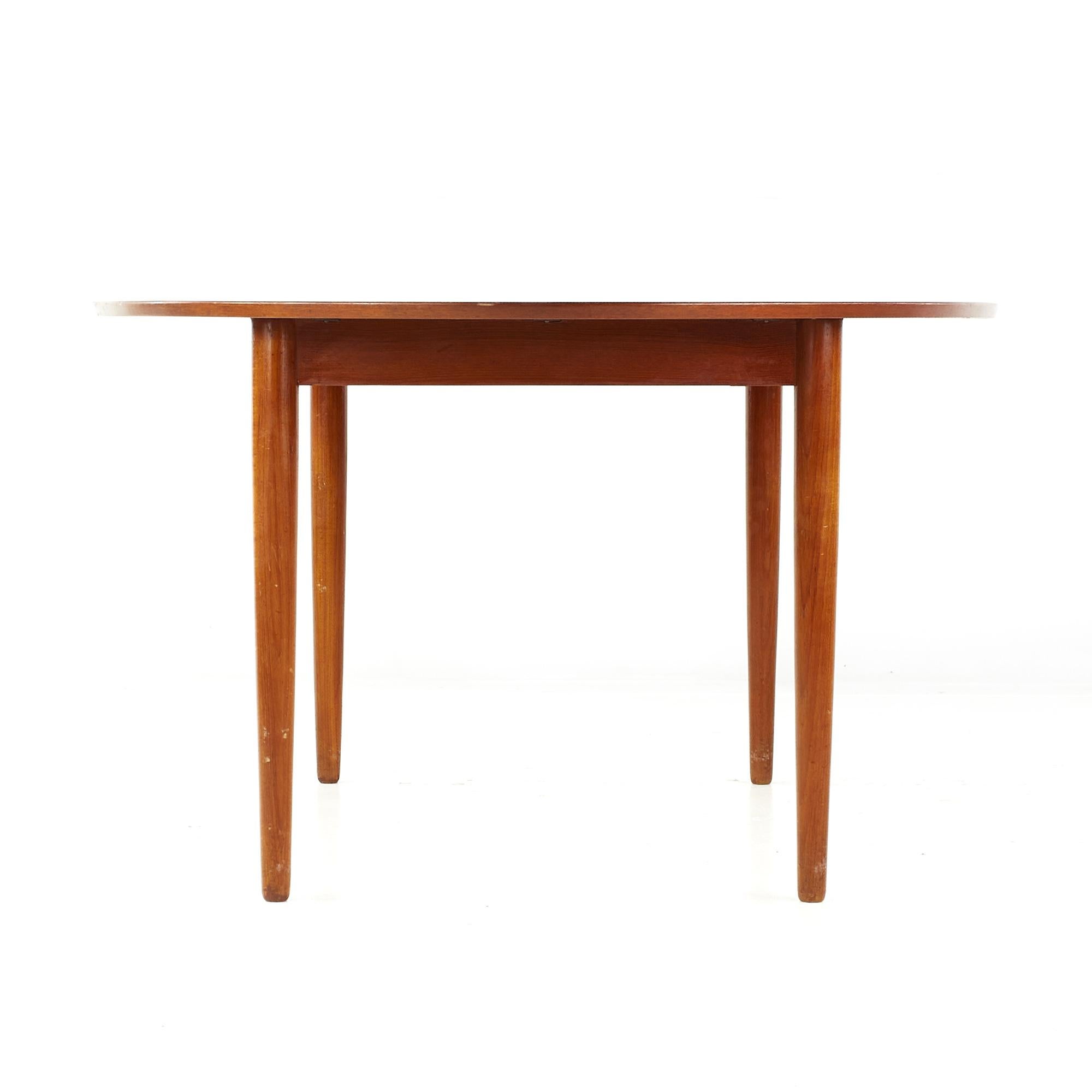 Peter Hvidt Mid Century Teak Expanding Dining Table with 2 Leaves For ...