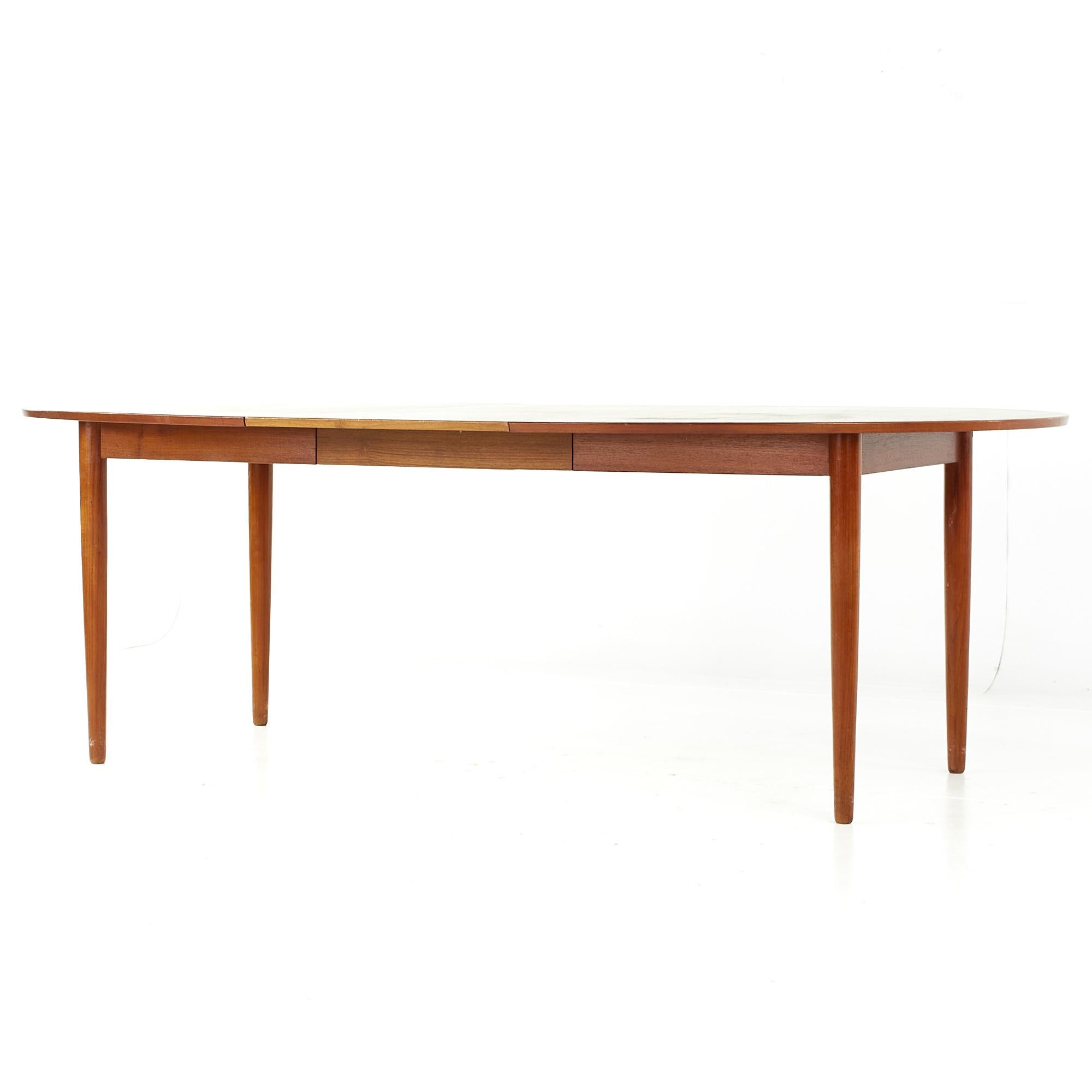 Peter Hvidt Mid Century Teak Expanding Dining Table with 2 Leaves For ...