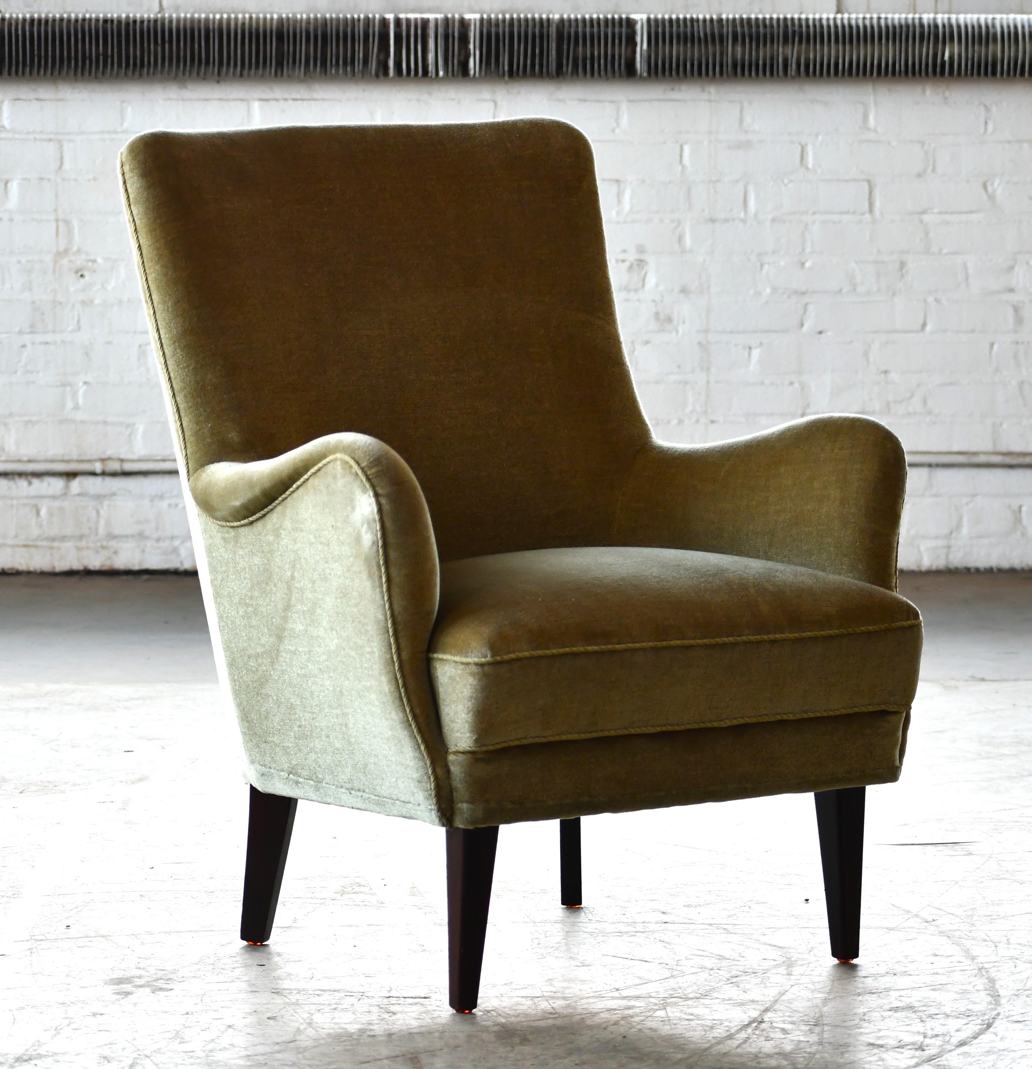 Peter Hvidt and Orla Molgaard Classic Danish 1950s Lounge Chair in ...