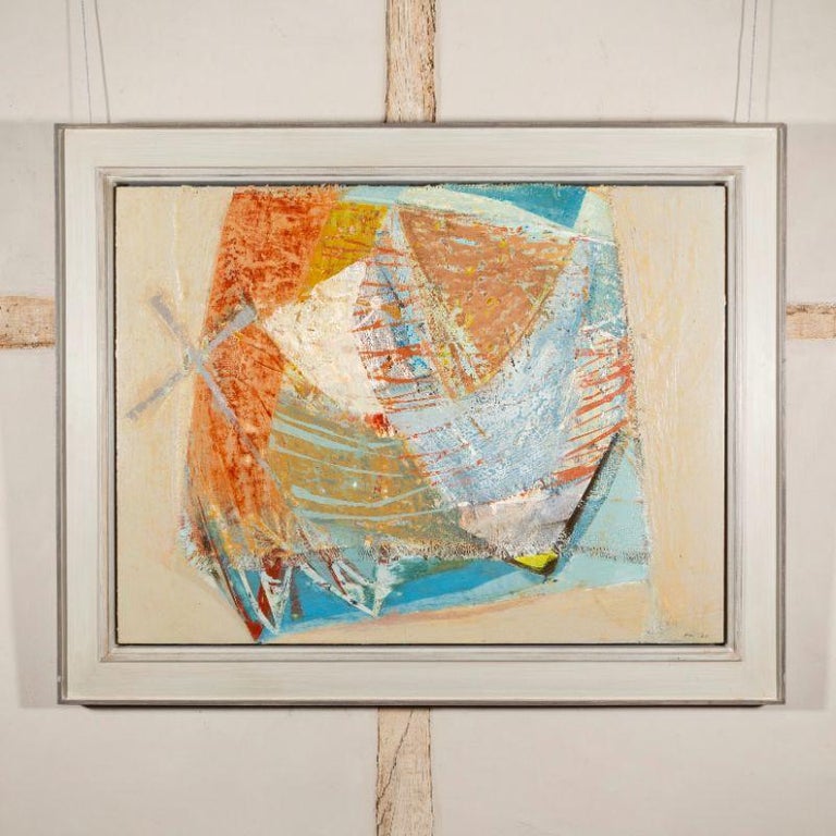 Peter Joyce - Islet - acrylic and collage on board, abstract painting ...