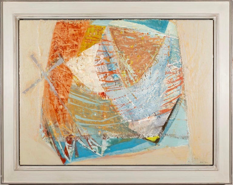 Peter Joyce - Islet - acrylic and collage on board, abstract painting ...