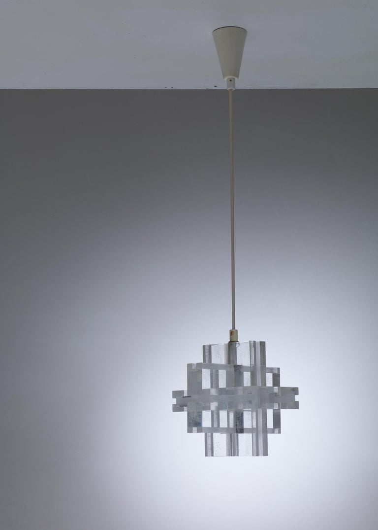 Peter Karpf Plexiglass Pendant by Fog and Morup, Denmark, 1964 For Sale ...